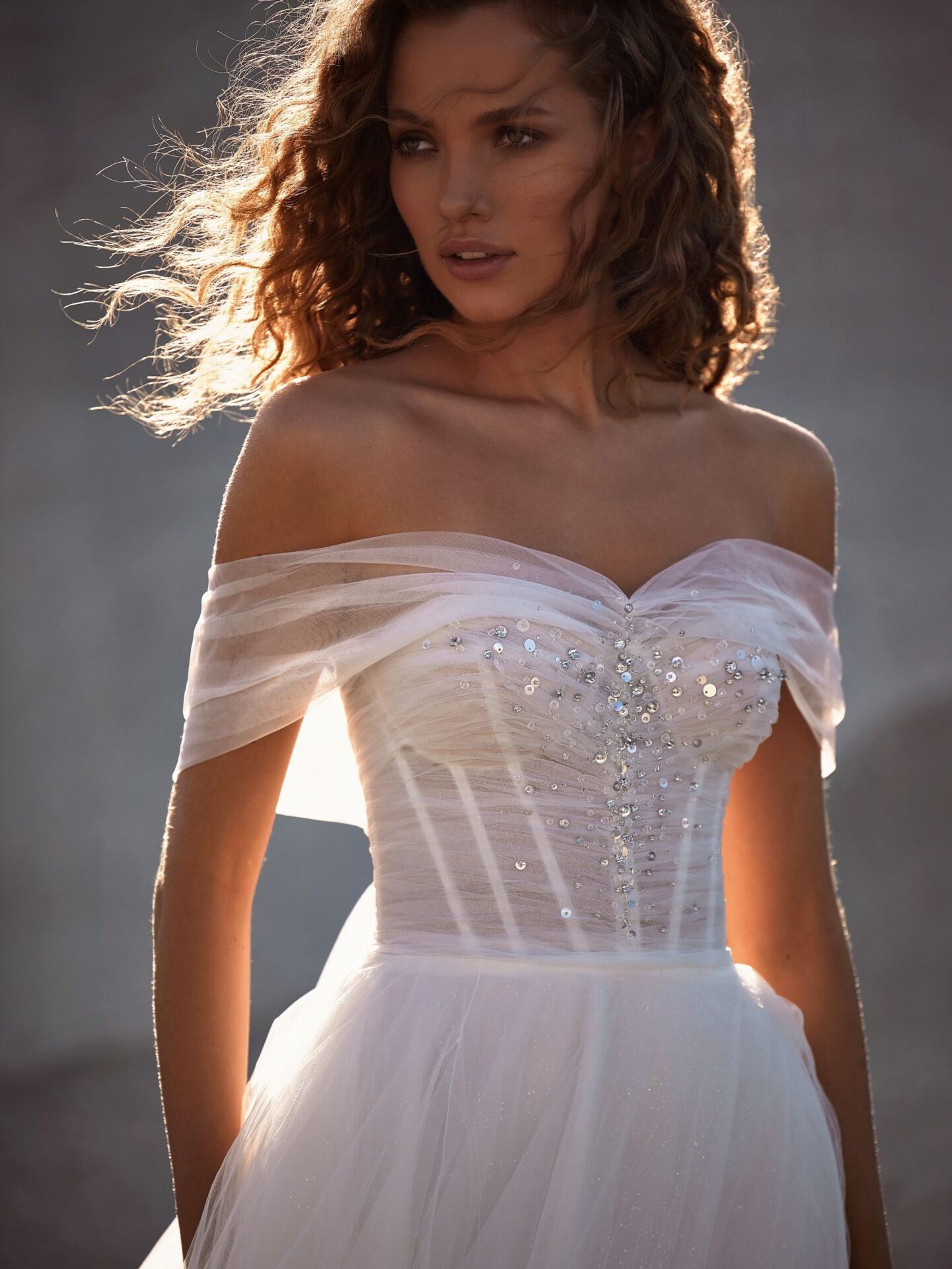 long a-line off-the-shoulder princess gown - EMMA - Lucia Sposa Bridal ...